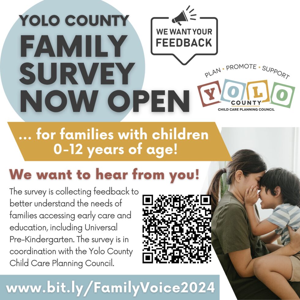 Take the Yolo County Family Survey - Yolo County Childcare Planning Council